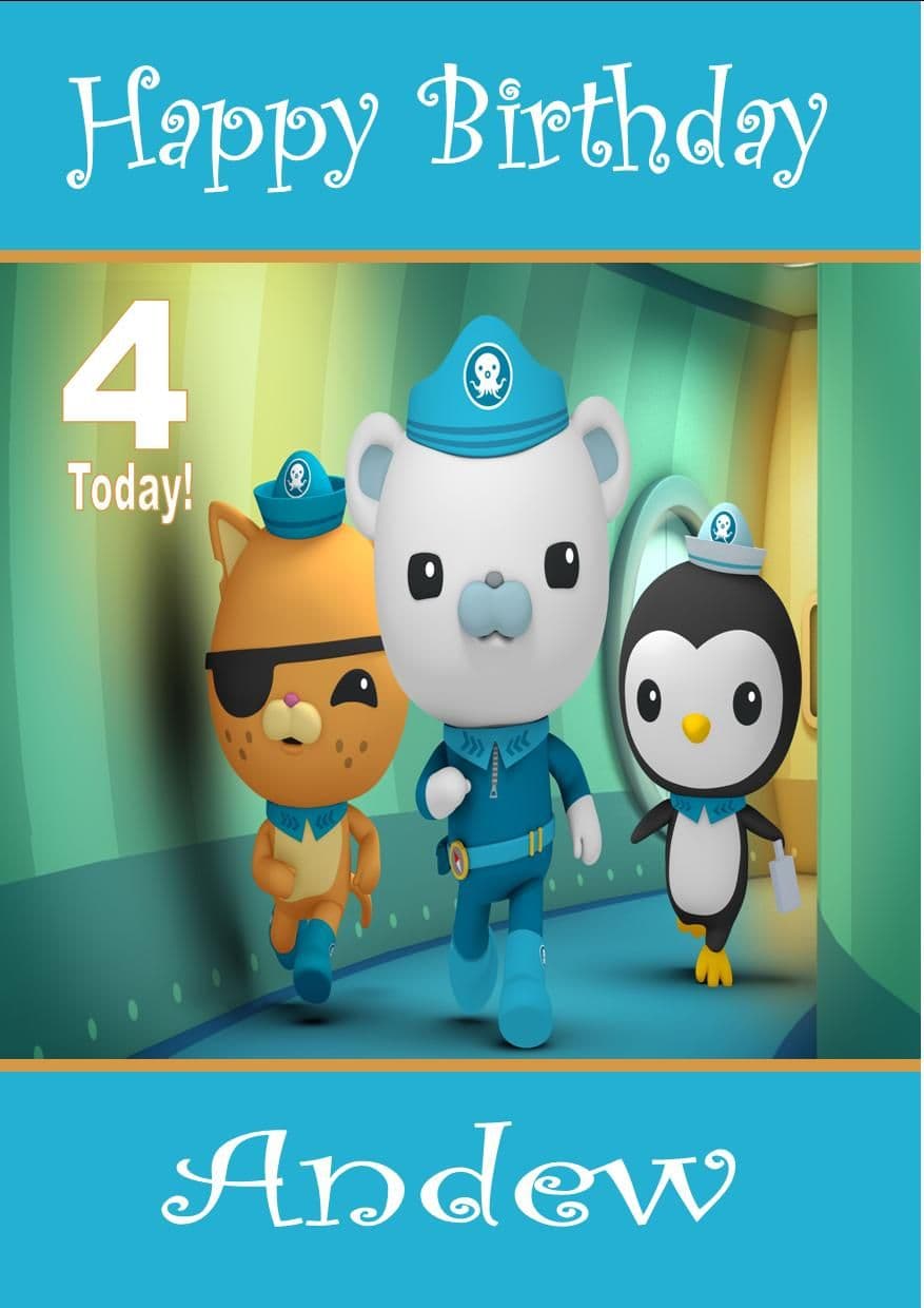 Personalised Octonauts Birthday Card