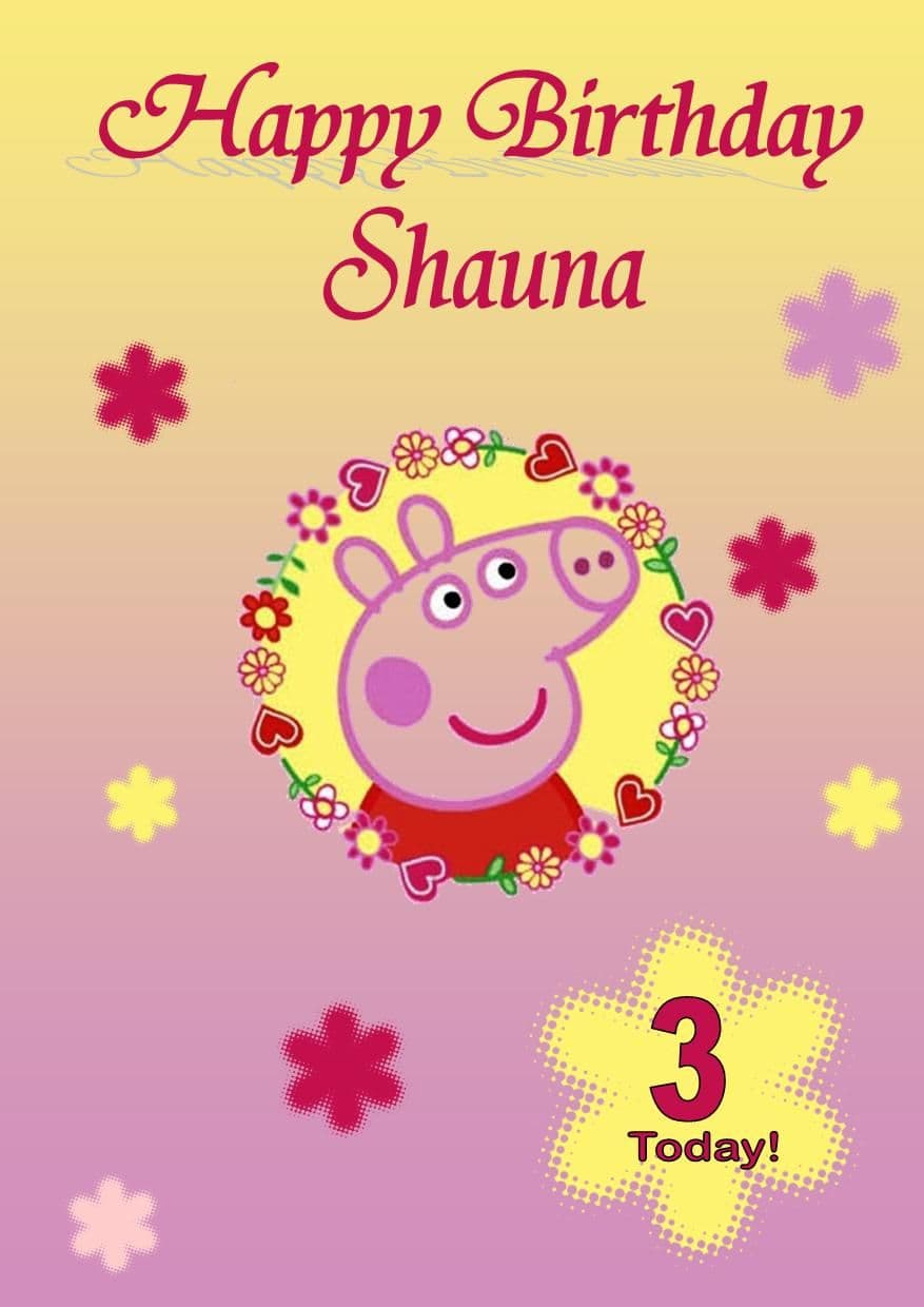 Personalised Peppa Pig Birthday Card 1