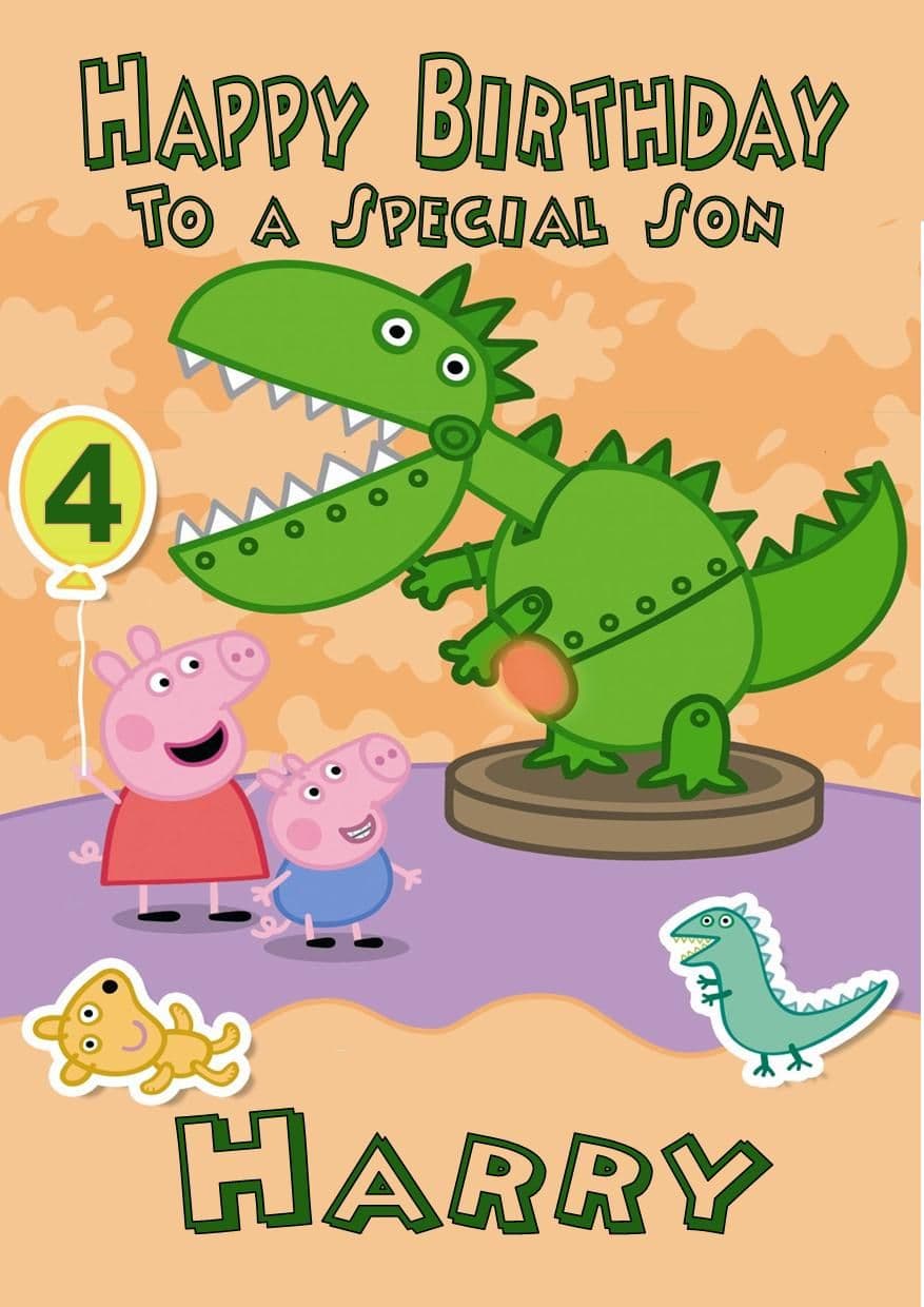 Personalised Peppa Pig Birthday Card 3