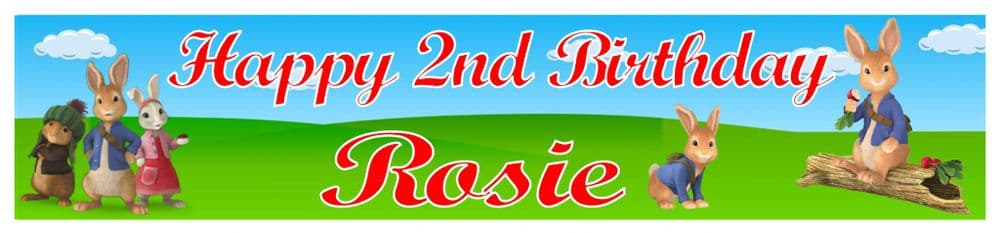 Personalised Peter Rabbit Banner Design 2