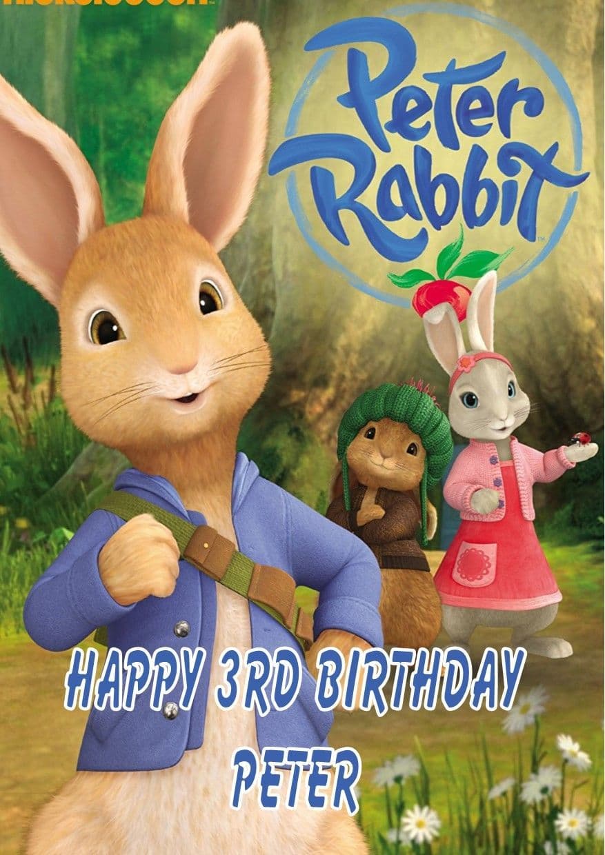 Personalised Peter Rabbit Birthday Card