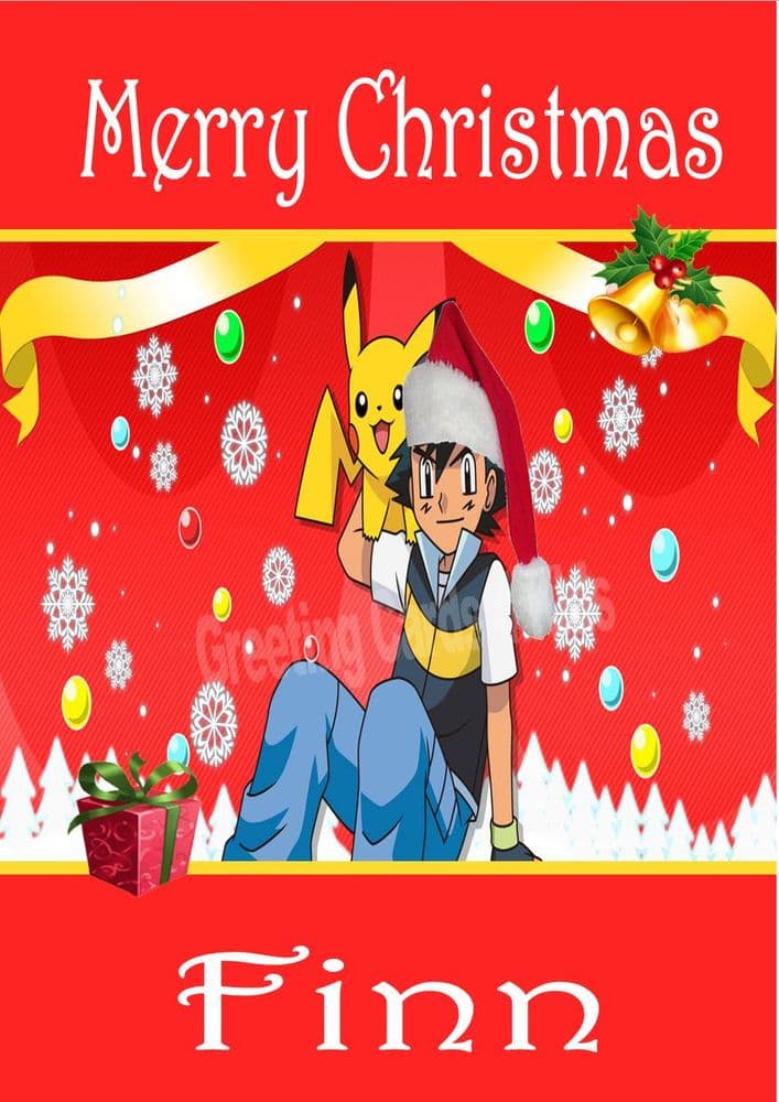 Personalised Pokemon Christmas Card