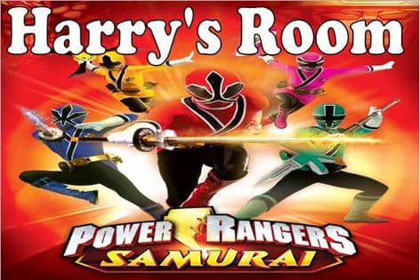 Personalised Power Rangers Door Plaque