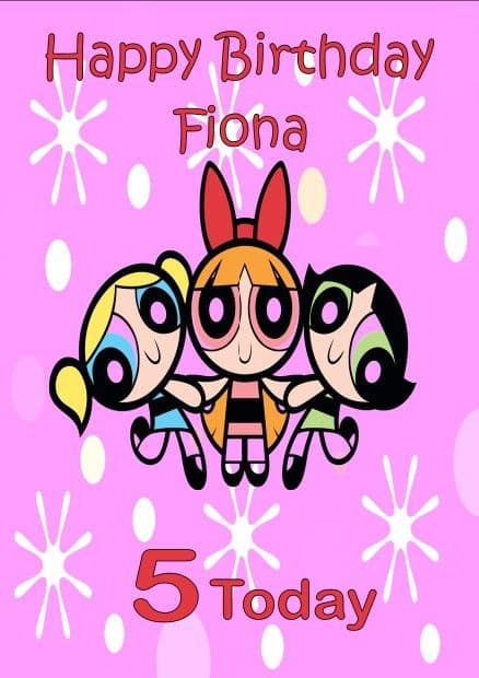 Personalised Powerpuff Girls Birthday Card