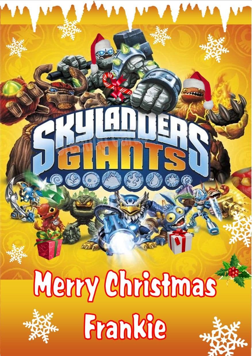 Personalised Skylanders Giants Christmas Card