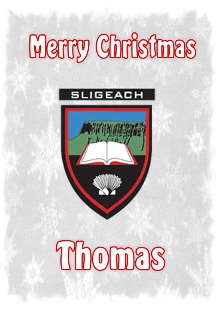 Personalised Sligo Crest Christmas Card