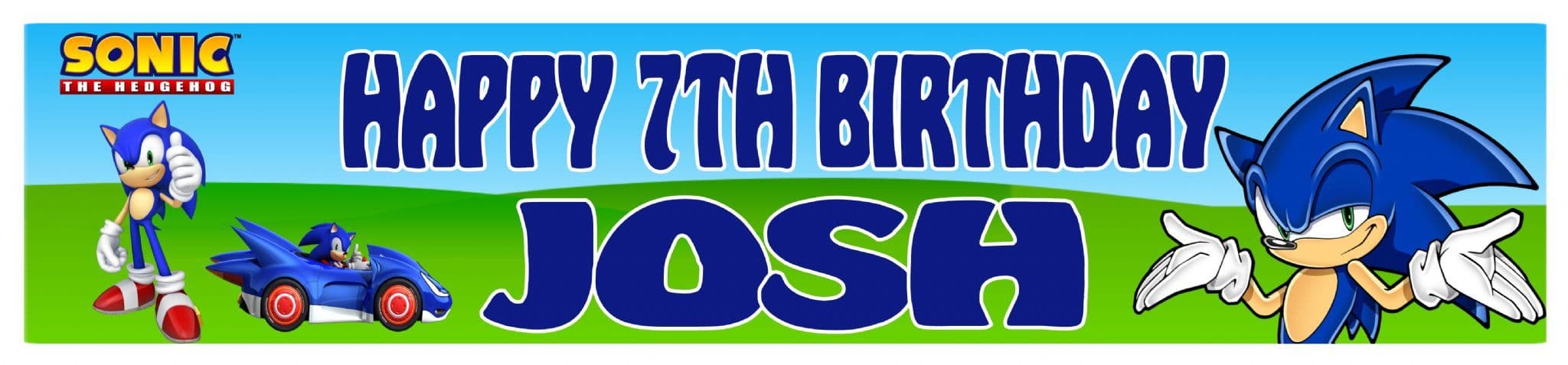 Personalised Sonic the Hedgehog Banner