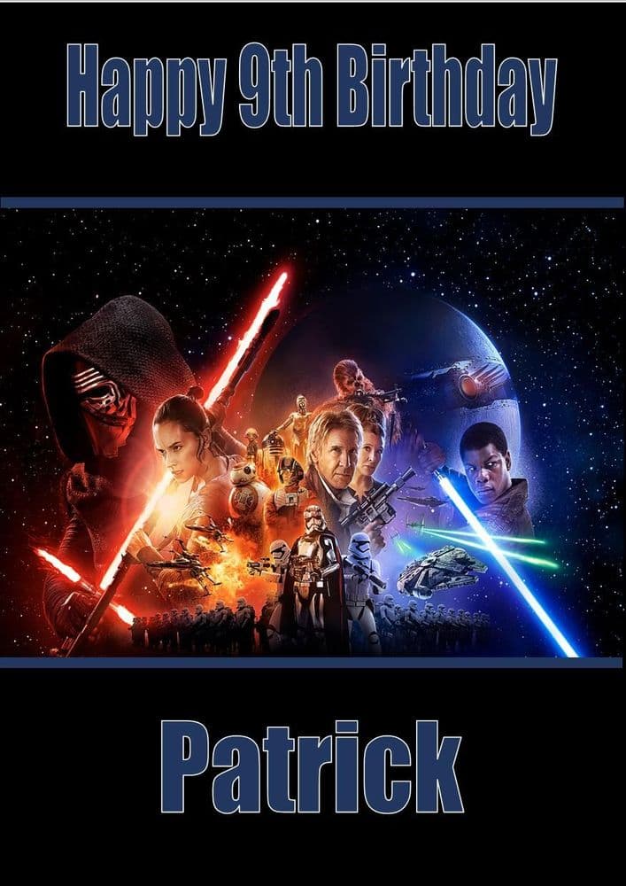 Personalised Star Wars Birthday Card