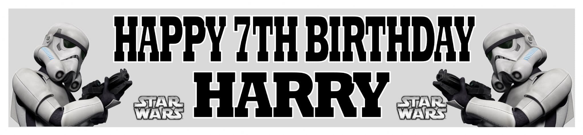 Personalised Storm Trooper Star Wars Banner