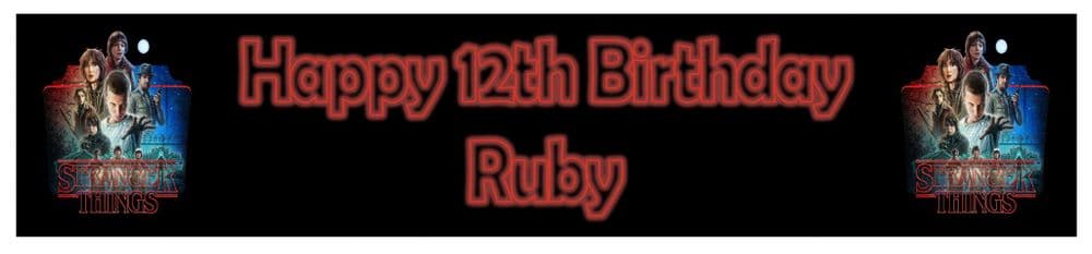 Personalised Stranger Things Banner