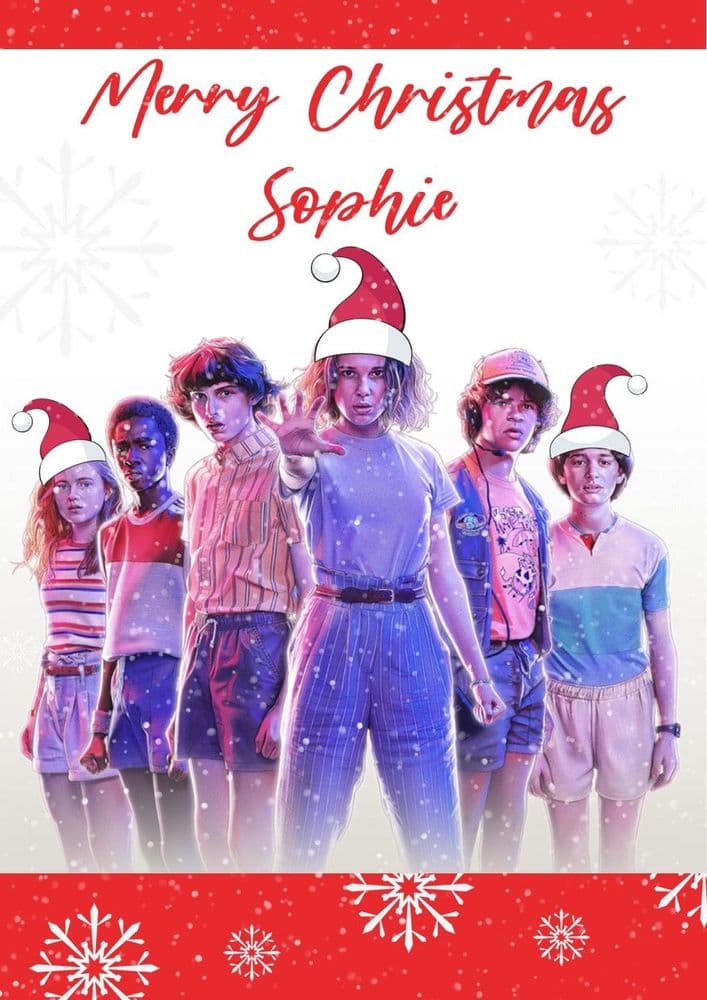 Personalised Stranger Things Christmas Card Design 2