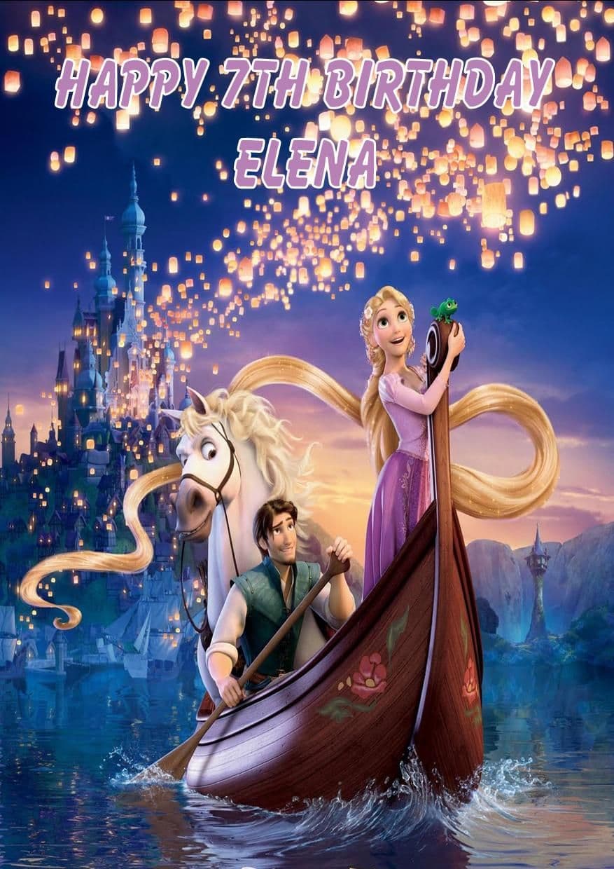 Personalised Tangled Birthday Card