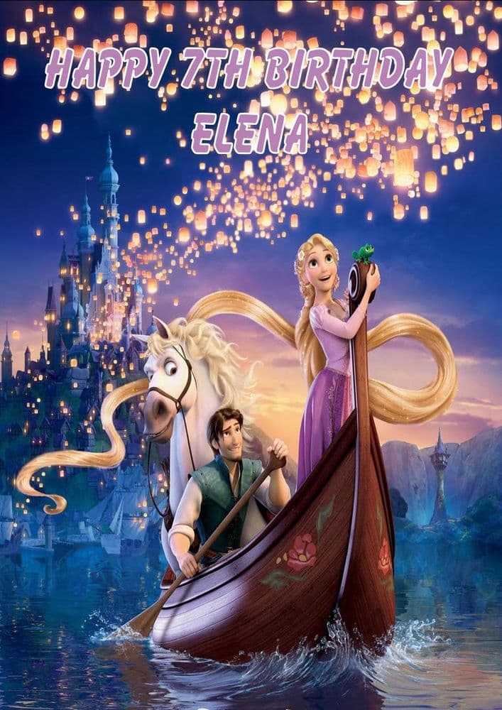 Personalised Tangled Birthday Card