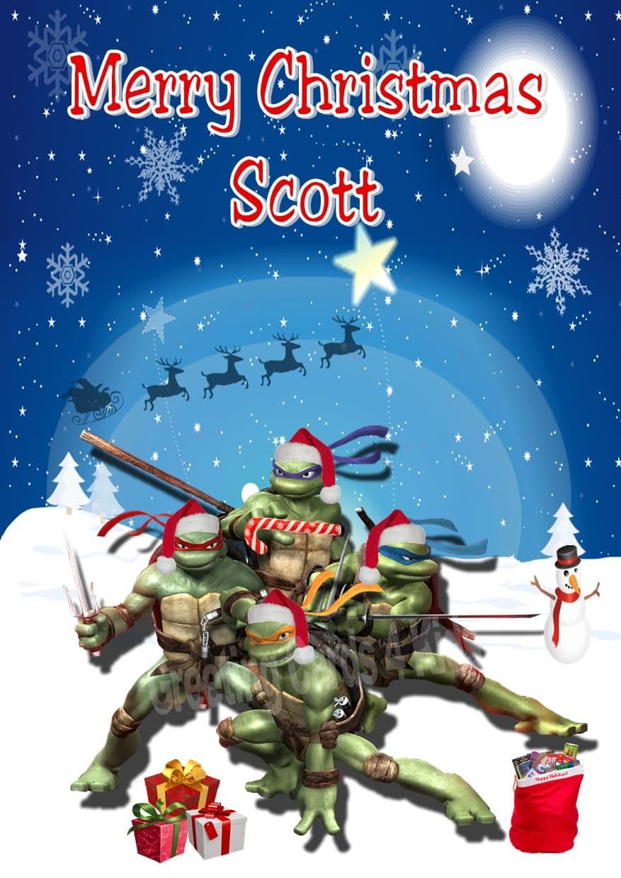 Personalised Teenage Mutant Ninja Turtles Christmas Card