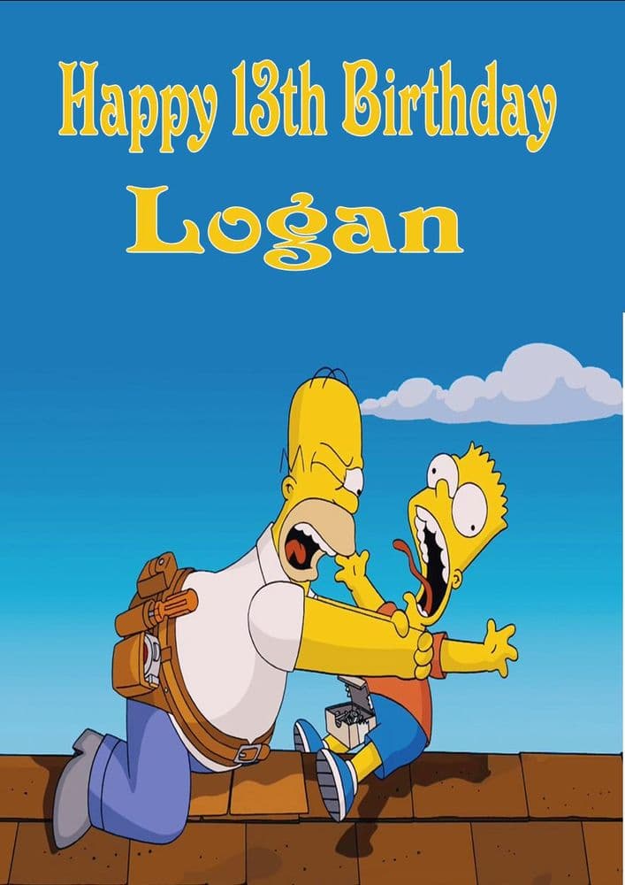 Personalised The Simpsons Birthday Card