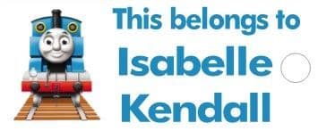 Personalised Thomas the Tank Engine Keyring School Bag Name Tag