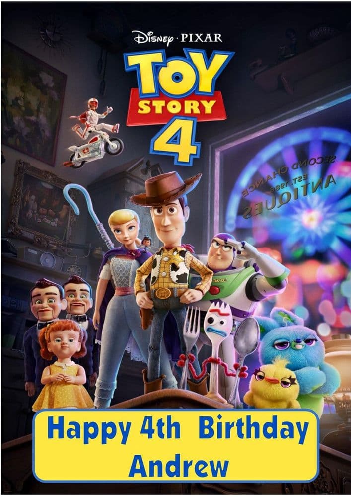 Personalised Toy Story Birthday Card Design 4
