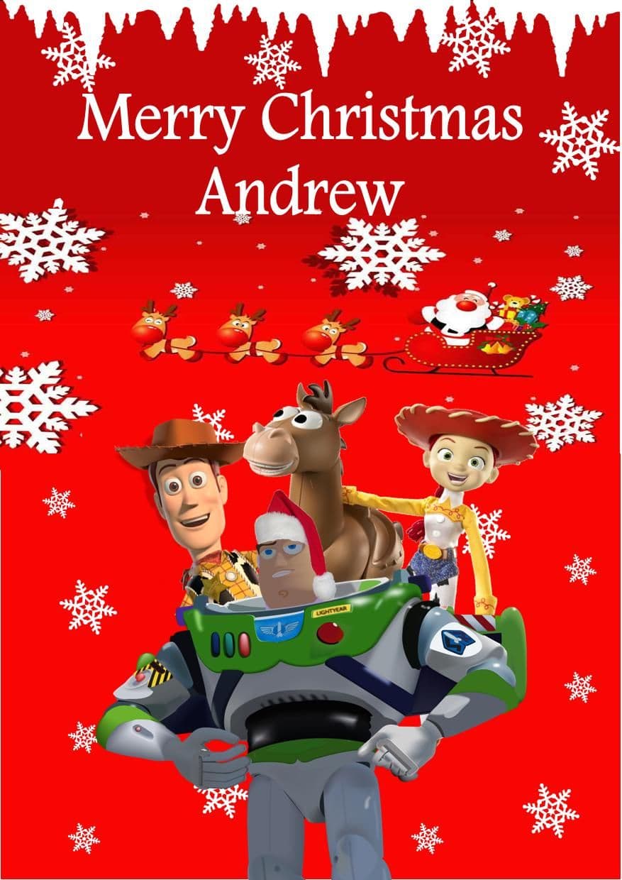 Personalised Toy Story Christmas Card
