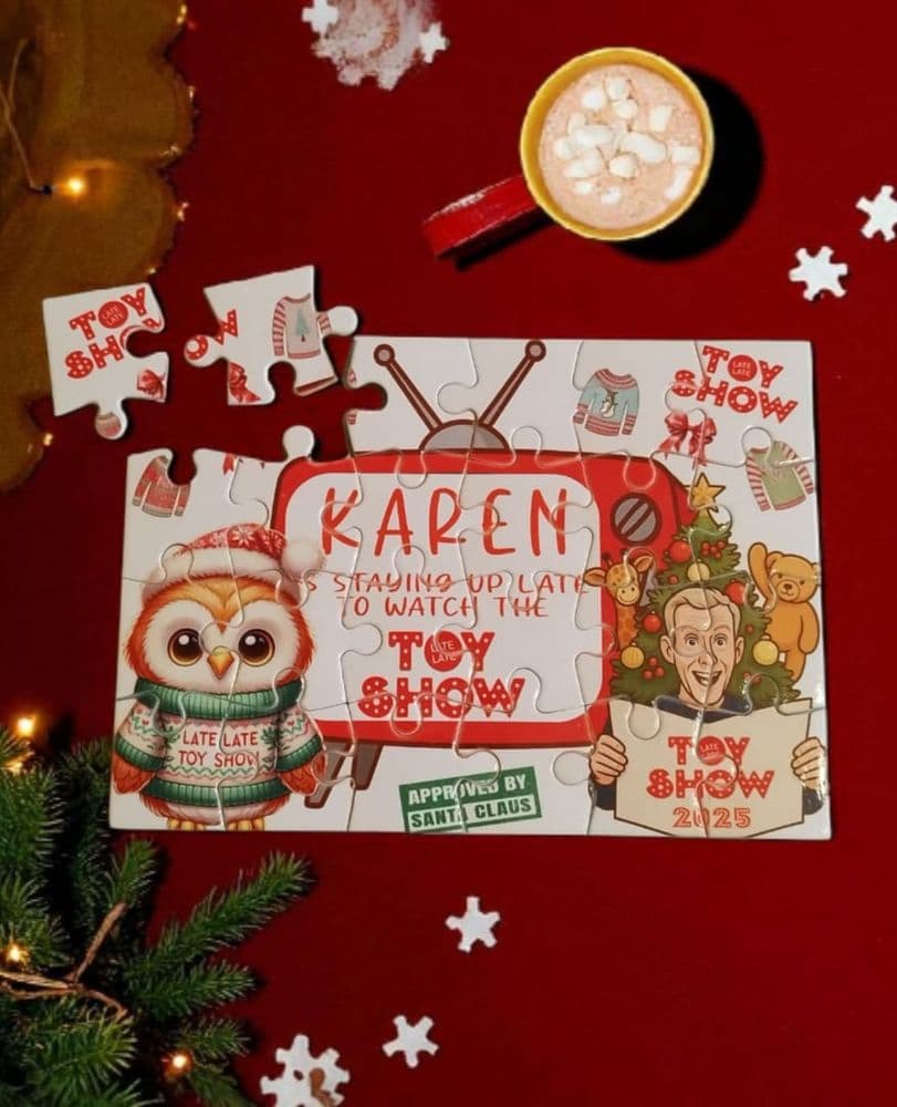 Personalised TV Toy Show Stay up Late Jigsaw
