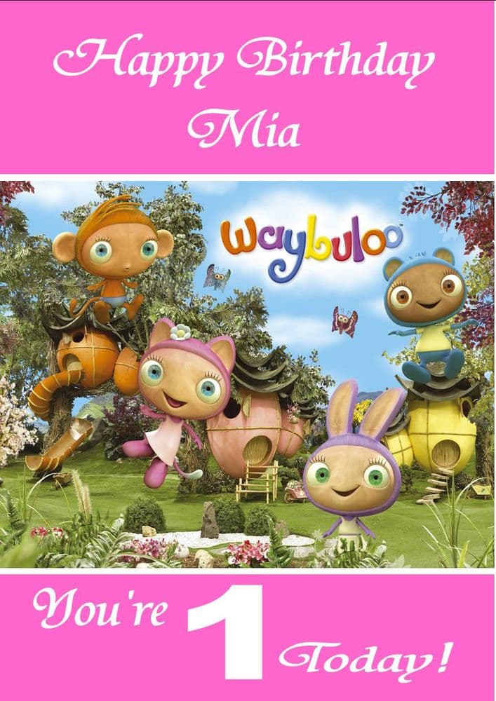 Personalised Waybuloo Birthday Card Design 2 (GIRL)