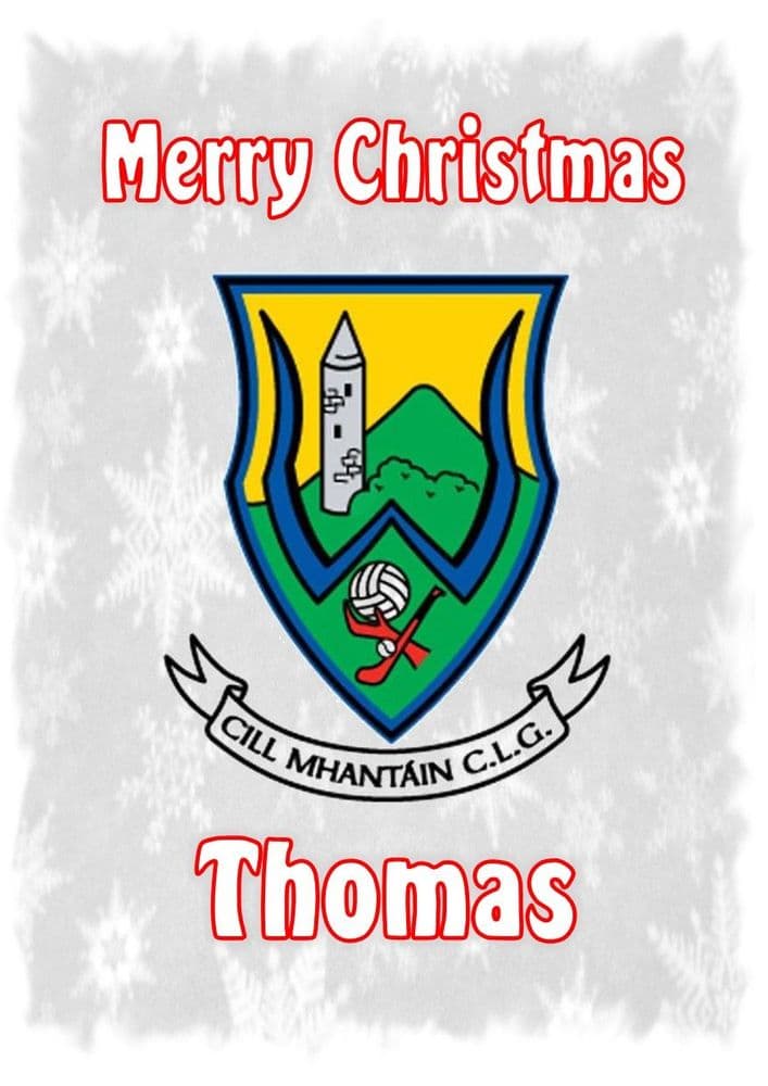 Personalised Wicklow Crest Christmas Card
