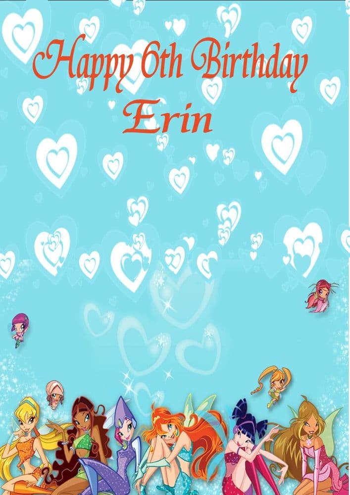 Personalised Winx Club Birthday Card (1)