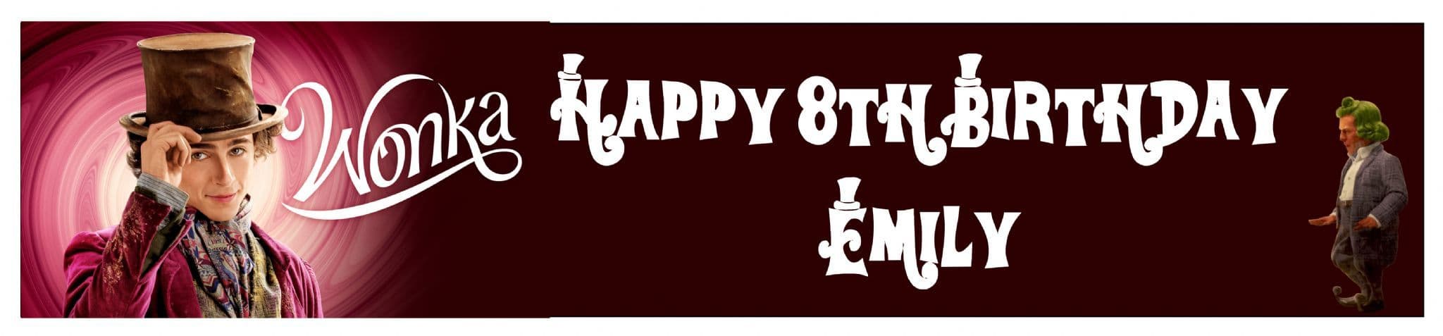 Personalised Wonka Banner