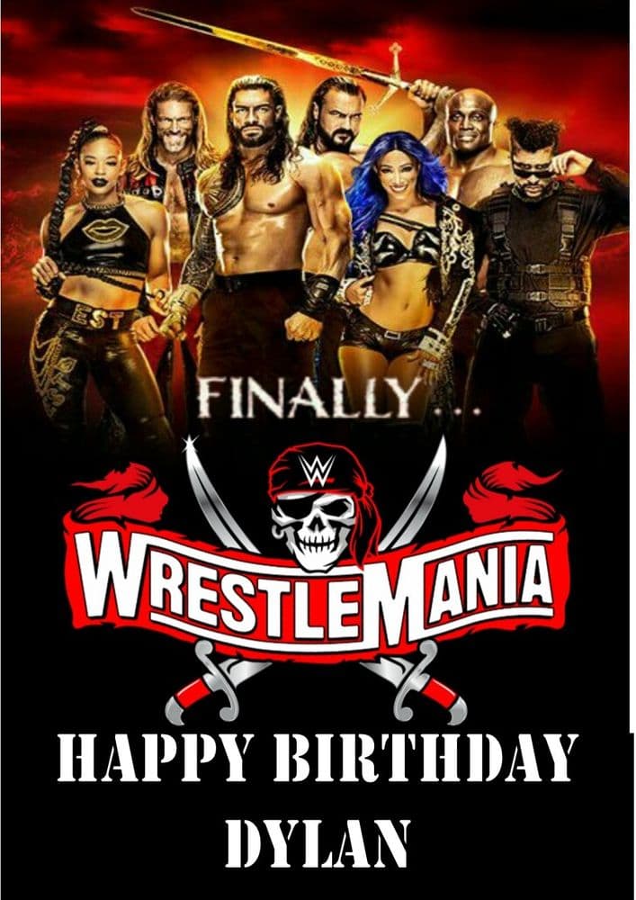 Personalised WWE Wrestlemania Birthday Card