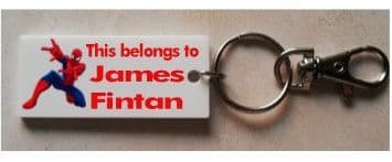 Personalised WWE Wrestling Keyring School Bag Name Tag