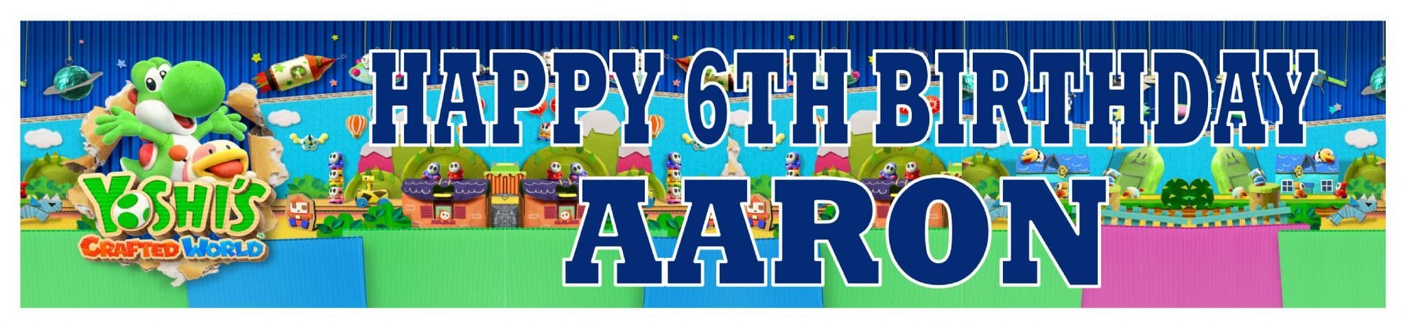 Personalised Yoshi s Crafted World Banner
