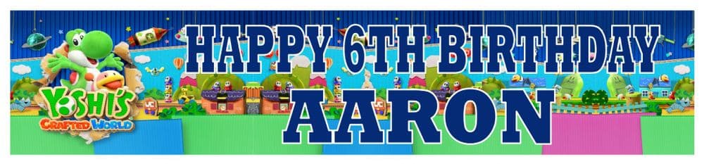 Personalised Yoshi s Crafted World Banner