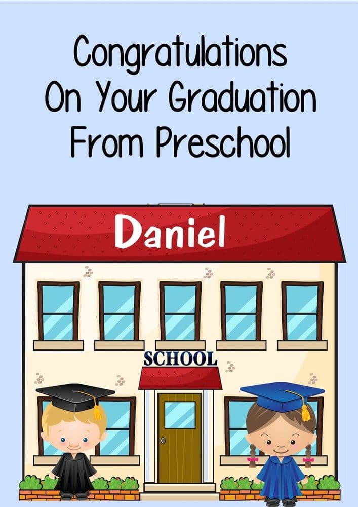 Preschool Graduation Card Design 1