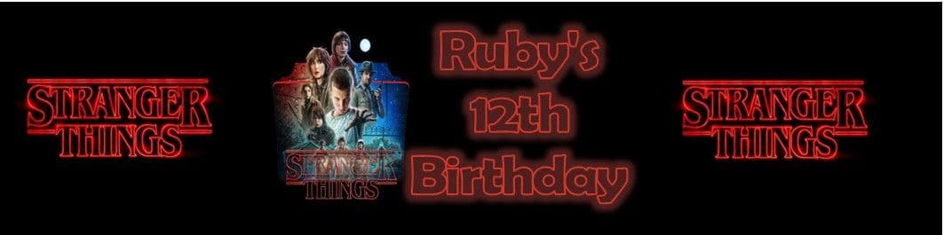 Stranger Things Bottle Label Wrapper