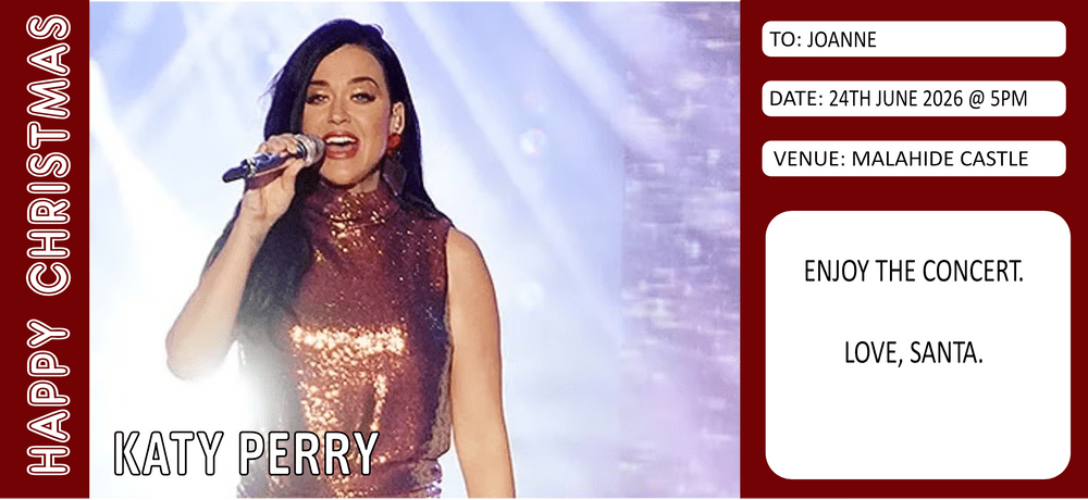 Suprise Katy Perry Ticket Gift