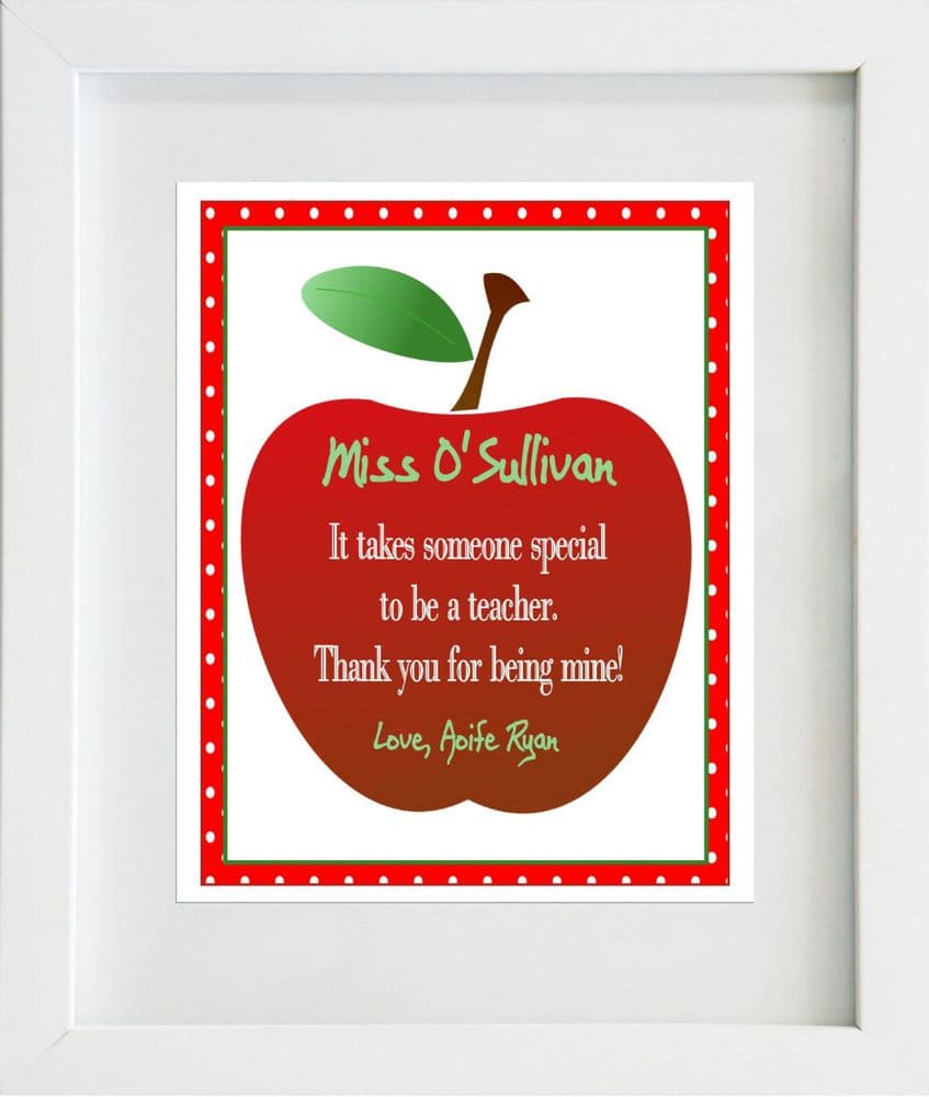 Thank You Teacher Apple Print