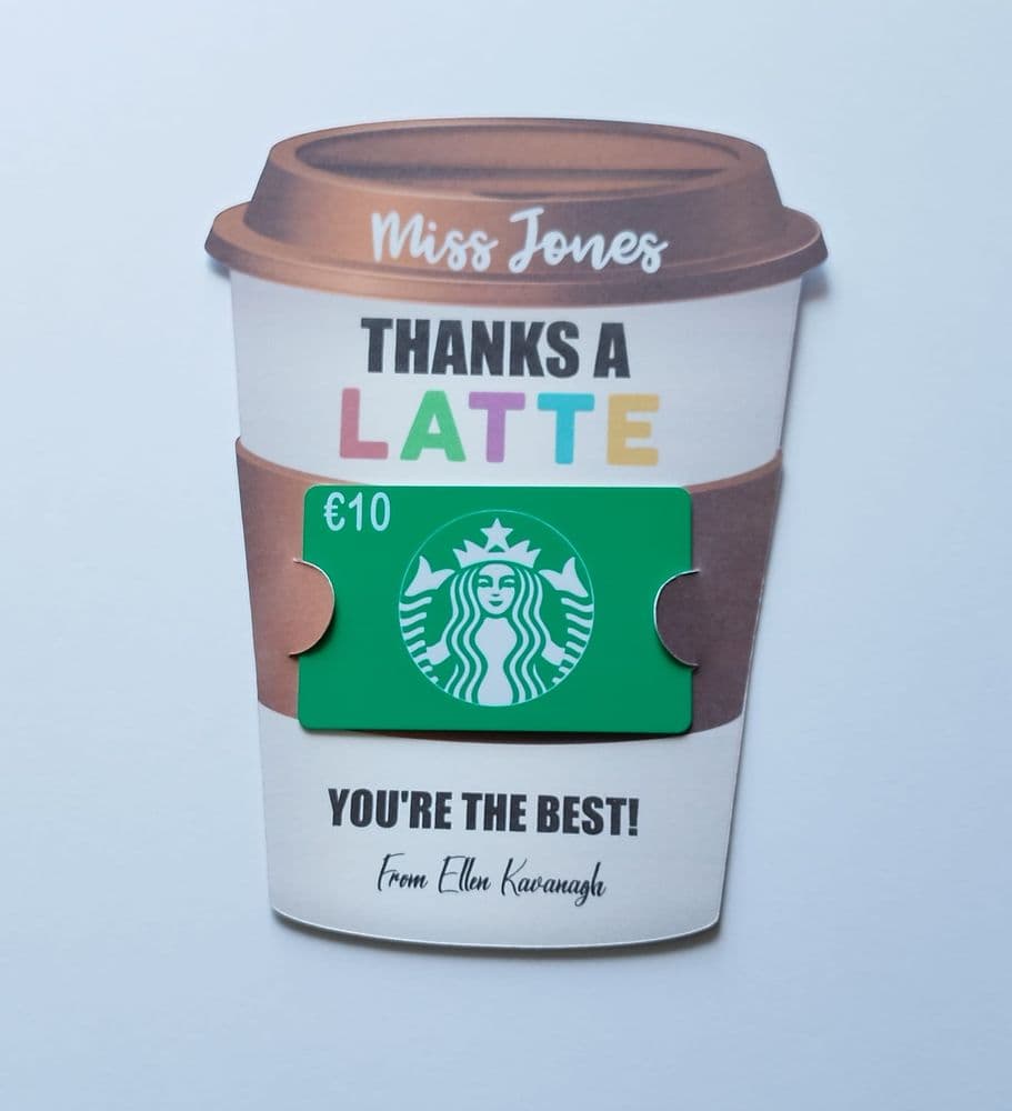 Thanks a Latte Gift Card Holder