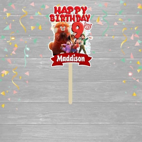 Turning Red Cake Topper