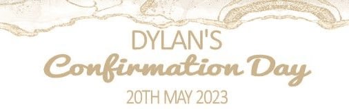 White & Gold Confirmation Bar Wrapper