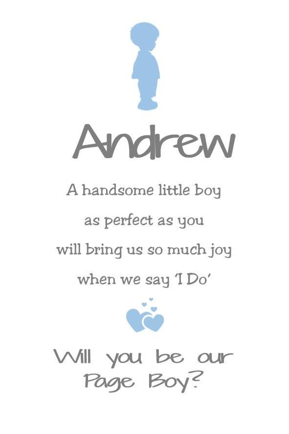 Will you be my Page Boy Design 3