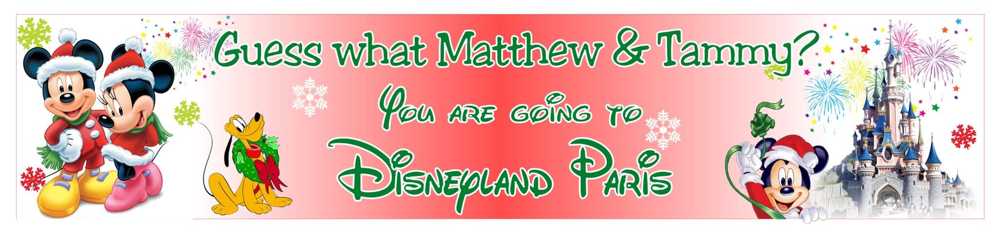 Xmas Themed Disney Holiday Reveal Banner
