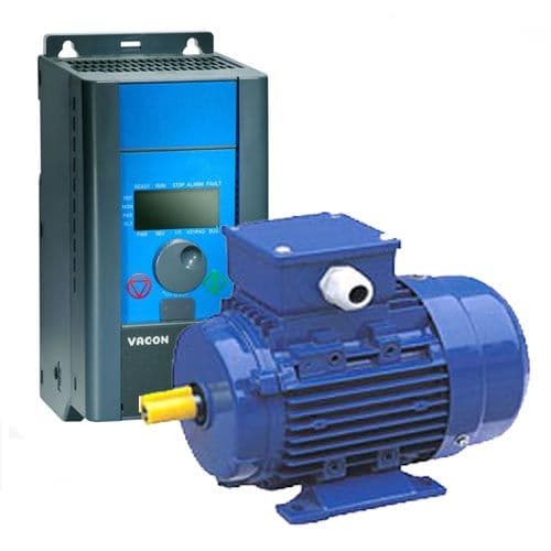 0 55kw 4 Pole 3 Phase Motor & 1 Phase - 3 Phase Inverter Package