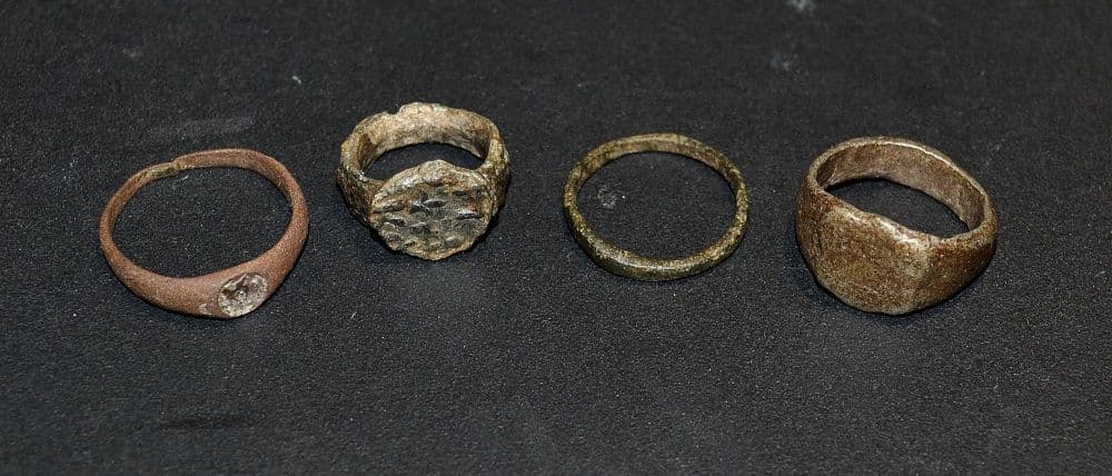 A cheap group of 4 x Ancient finger rings Roman to Medieval Periods SOLD