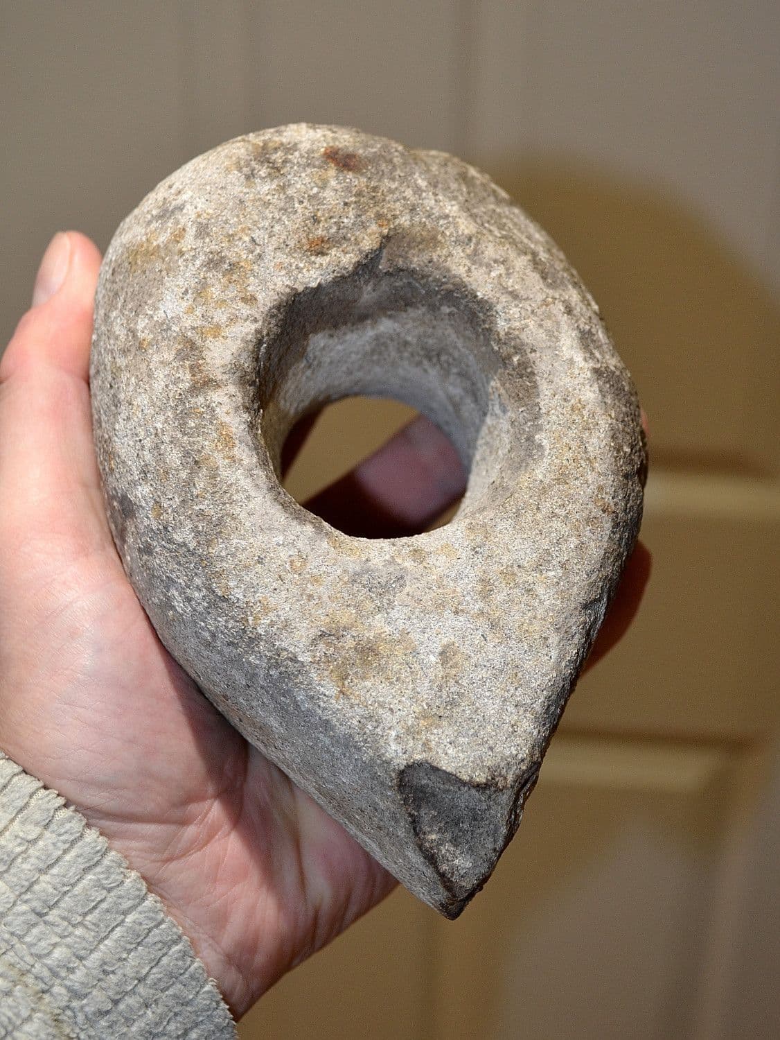 A colossal and very heavy Late Neolithic bored stone axe hammer from ...
