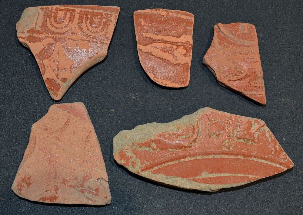 A decent and affordable group of 5 x assorted Roman "Samian ware ...