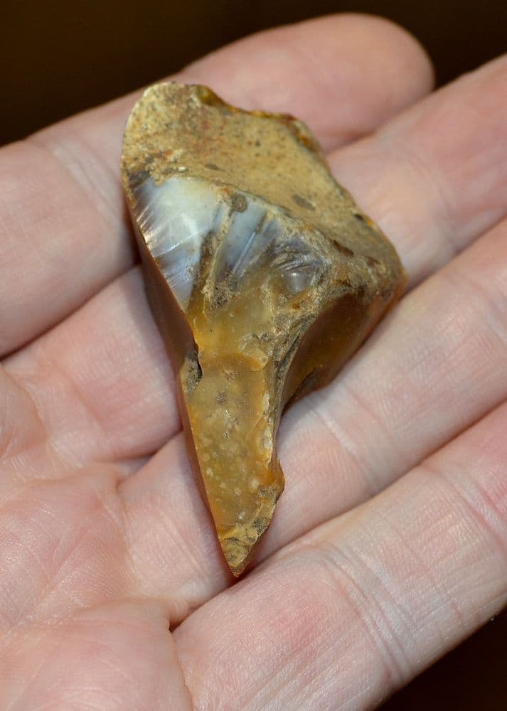 A good Paleolithic flint borer / awl tool Norfolk SOLD