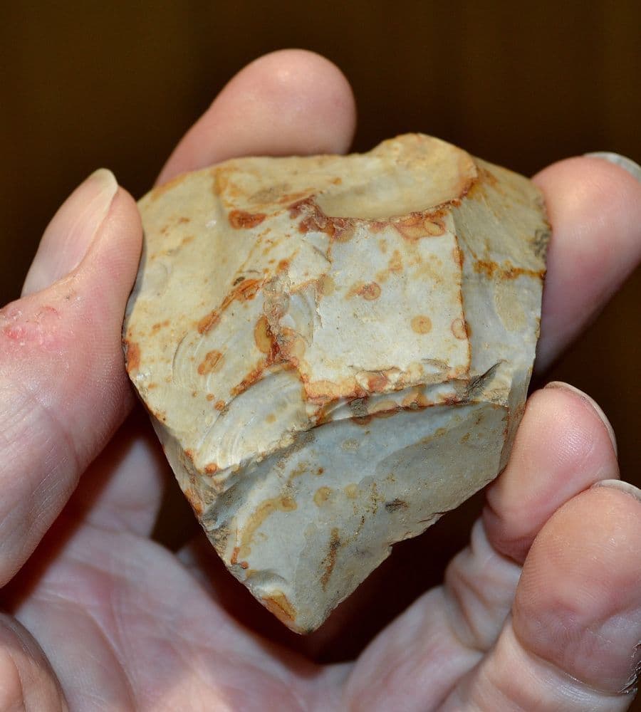 A good study group of 4 assorted Paleolithic Core and flake tools ...