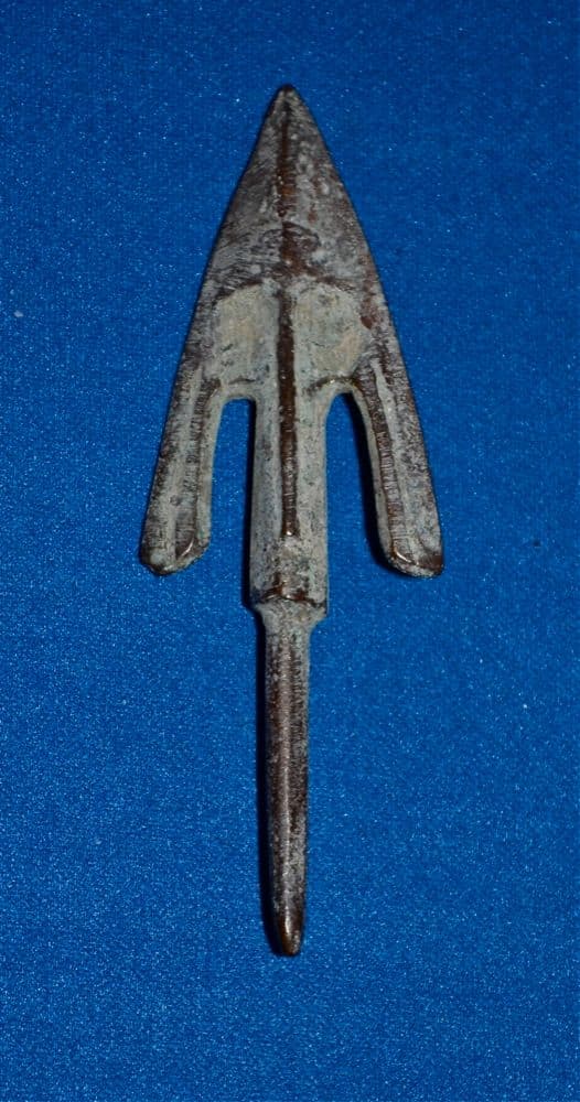 A huge and impressive Ancient Chinese bronze barbed and tanged ...