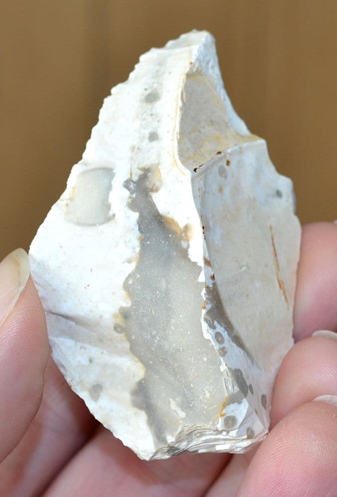 A large and excellent flint Mesolithic blade / side scraper Portland ...