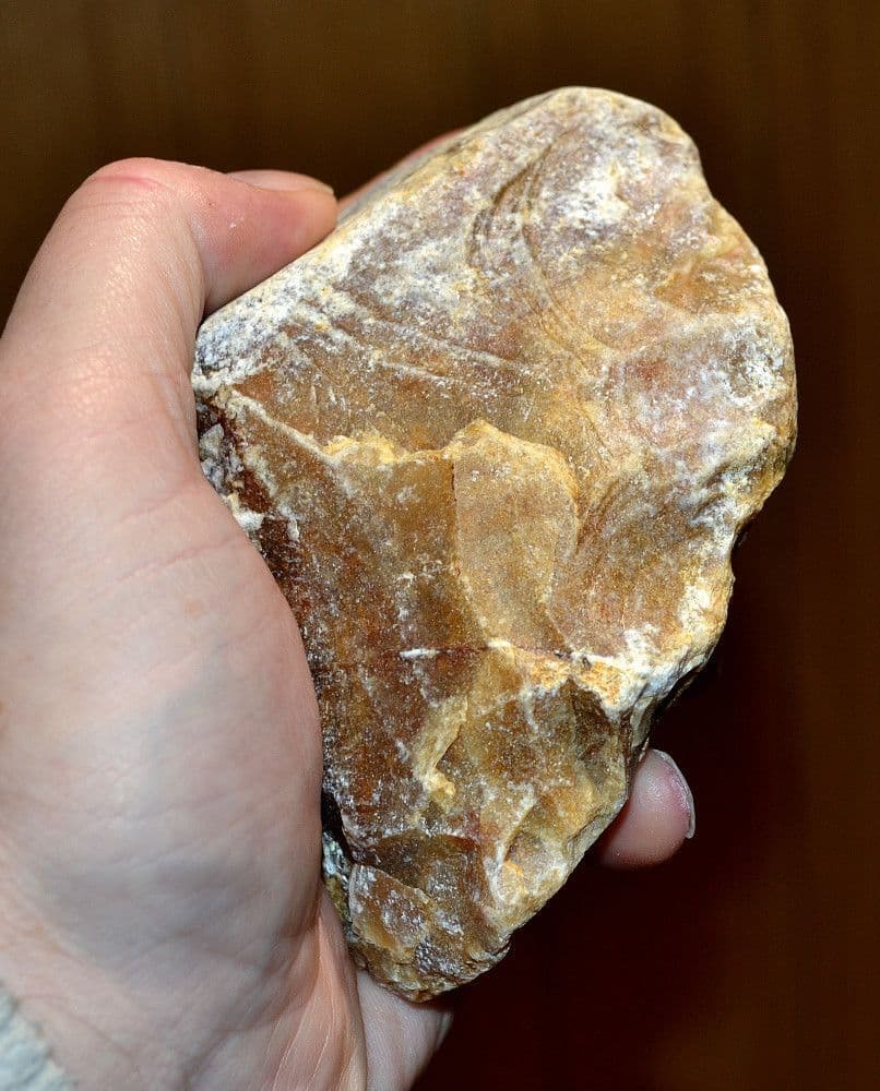 A large and heavy Lower Paleolithic Acheulian chert Chopper Broom Pit ...