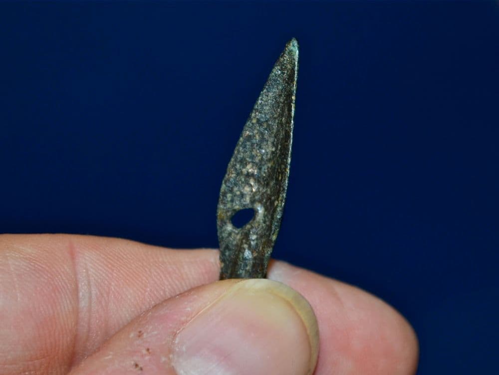 A large and pleasant Ancient Greek bronze "Tri-lobe" socketed arrowhead ...